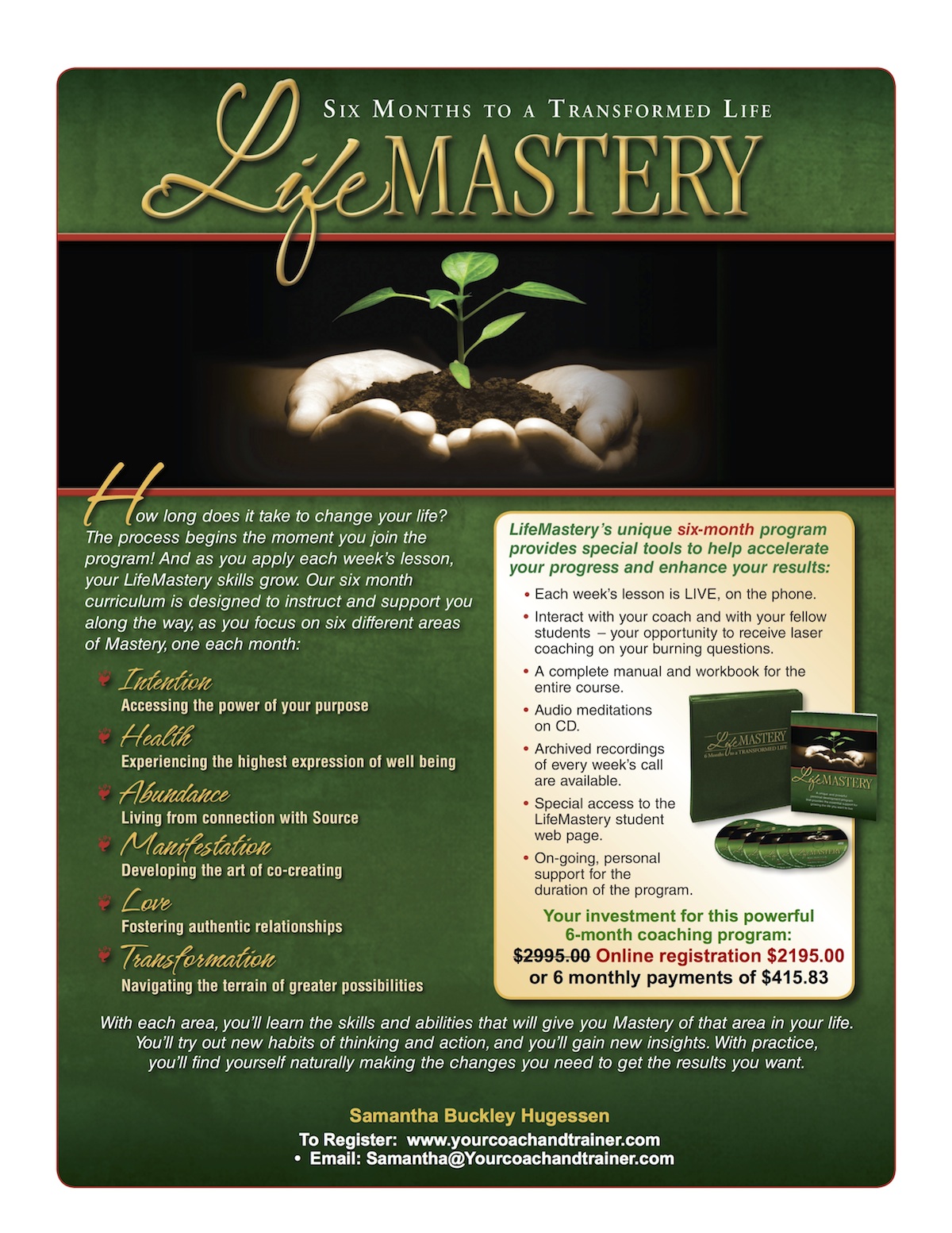 Life mastery Flier sept 2014 – A Designed Life